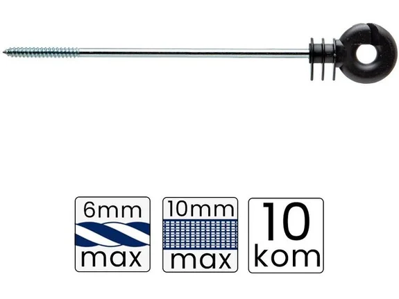 Kerbl Izolator za električnog pastira sa produžetkom 22cm 10/1