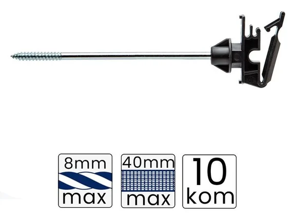 Ukal Izolator za električnog pastira za trake produženi 150mm 10/1