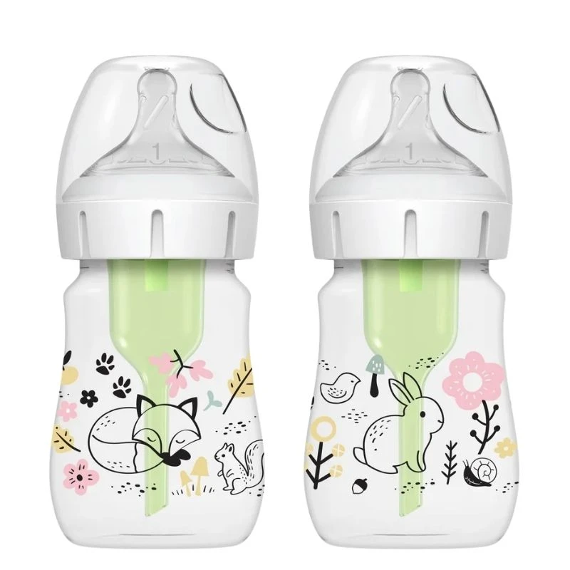 Dr Brown's set plastičnih flašica Wide Neck Woodland 150 ml, 2 kom