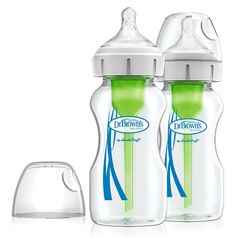 Dr Brown's set staklenih flašica Wide Neck, 270ml 0m+