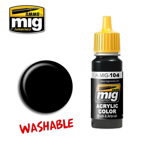 AMMO of Mig Jimenez A.MIG 104 Washable Black