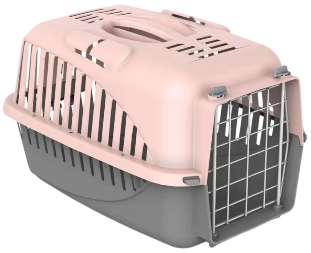 Petmax Transporter za ljubimce Crossland 1, 46.5x32x32 cm, Roze-sivi