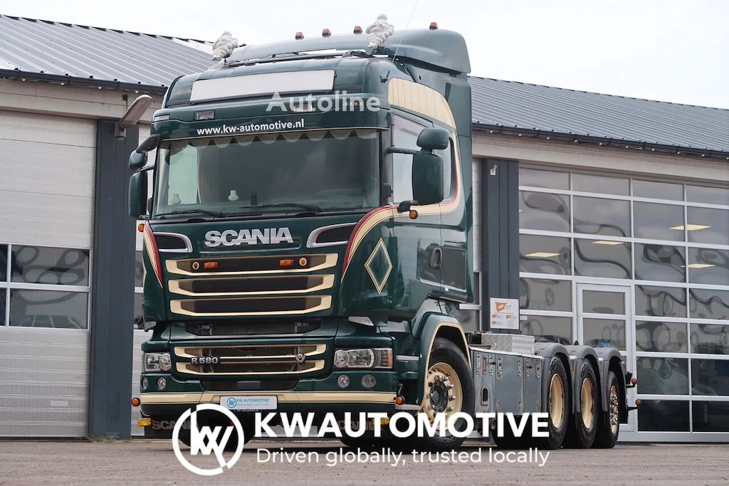Scania R580 V8 LB8X4HNB/ Full AIR/ PTO/ SWAP- CONTAINER BODY TIPPER/ kamion rol kiper