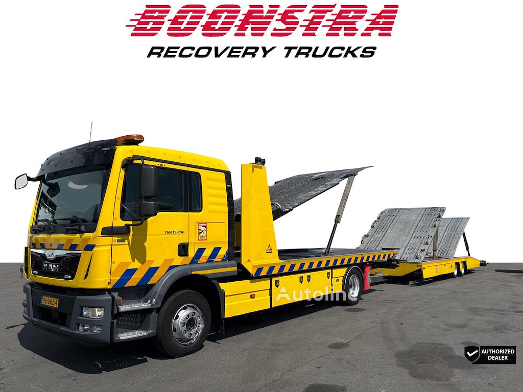 MAN TGM 15.250 Falkom FAS 6000 Doppelstock Tijhof TA-12000 3 cars Wi autotransporter