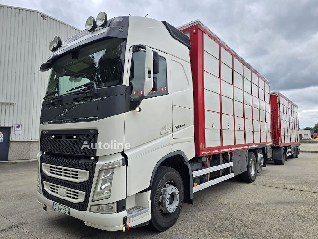 Volvo FH 500 kamion za prevoz stoke + prikolica za prevoz stoke