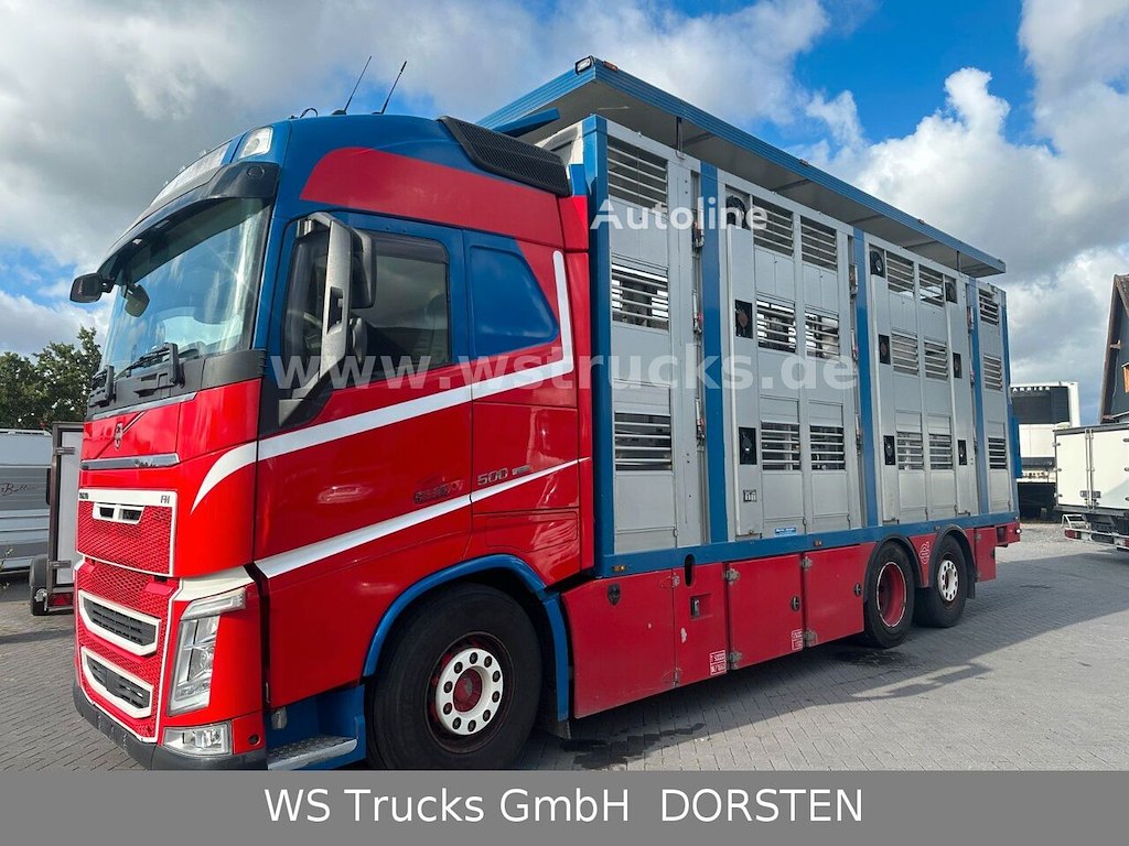 Volvo FH 500 Globetrotter XL Menke 3 Stock Hubdach kamion za prevoz stoke