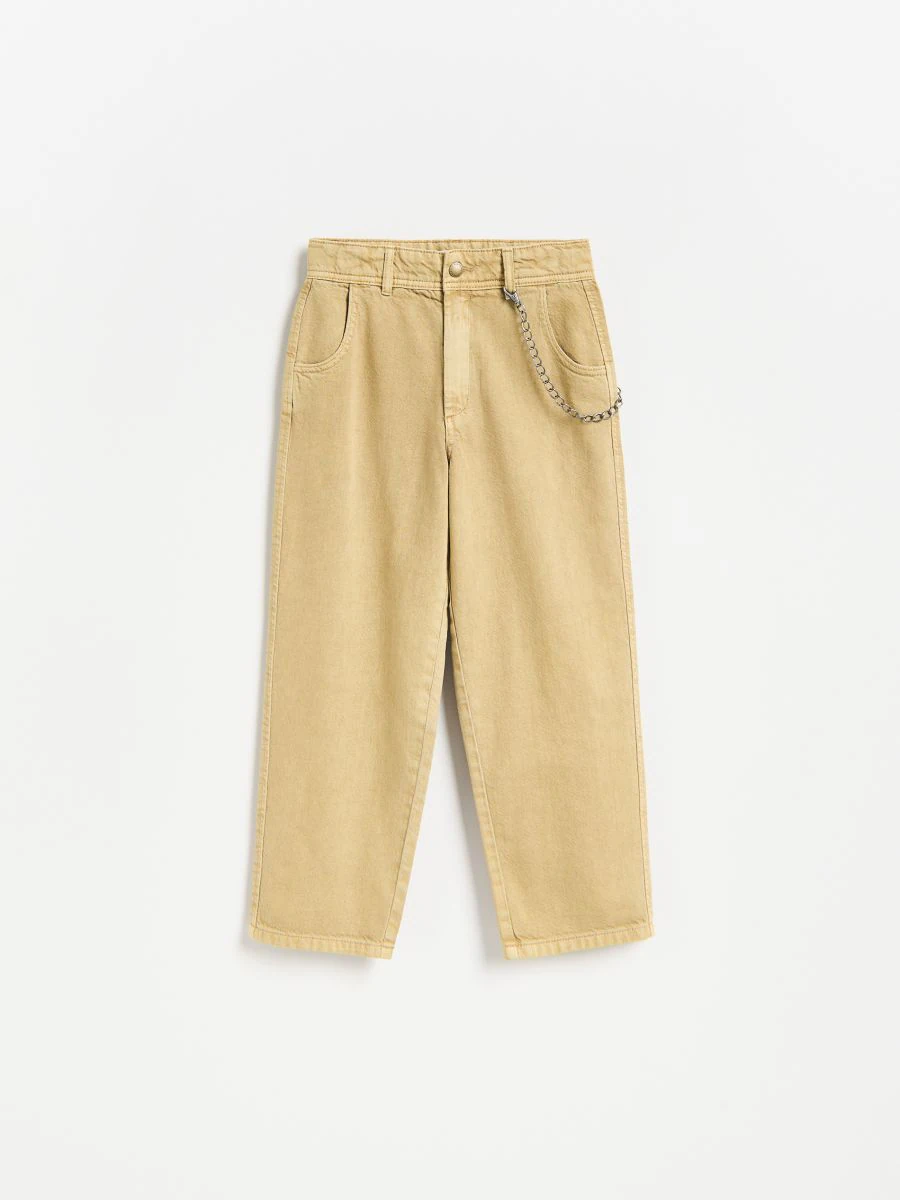 Wide leg pantalone s visokim sadržajem pamuka