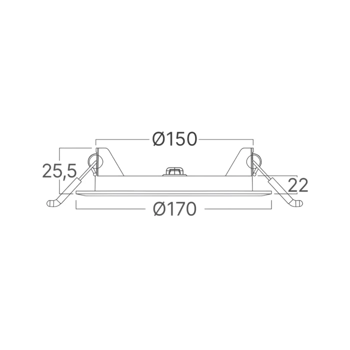 LED panel 12W 6500K IP40 ugradni beli krug