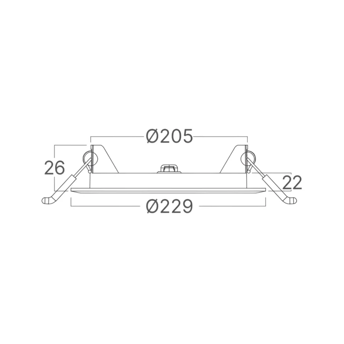 LED panel 18W 3u1 IP40 dimabilni ugradni crni krug