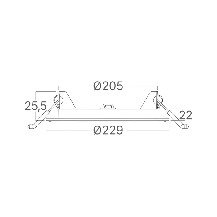 LED panel 18W 3u1 IP40 ugradni beli krug