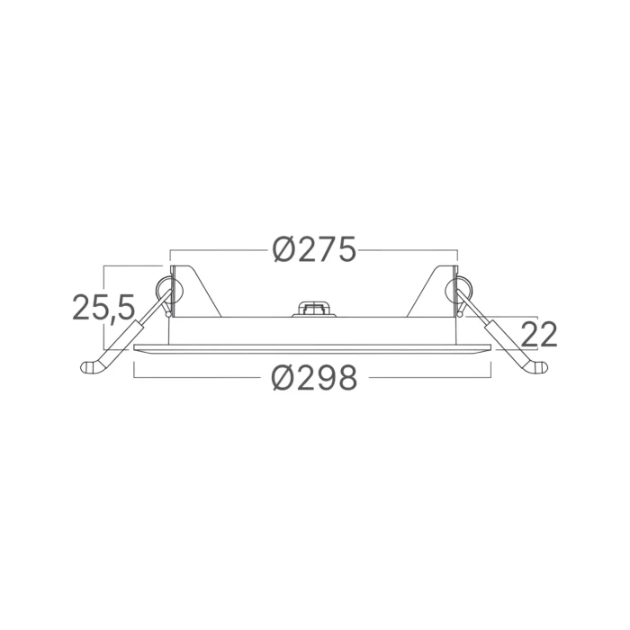 LED panel 24W 4000K IP40 ugradni beli krug