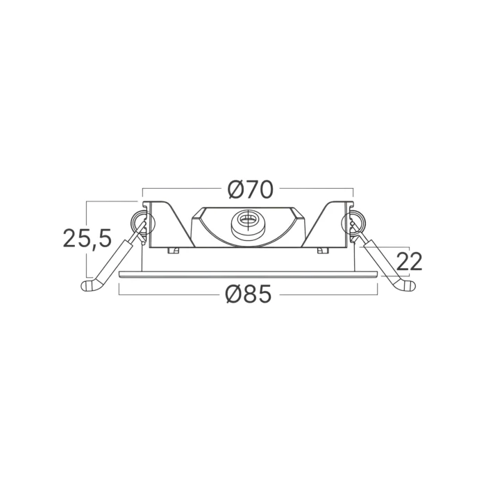 LED panel 3W 3u1 IP40 ugradni beli krug