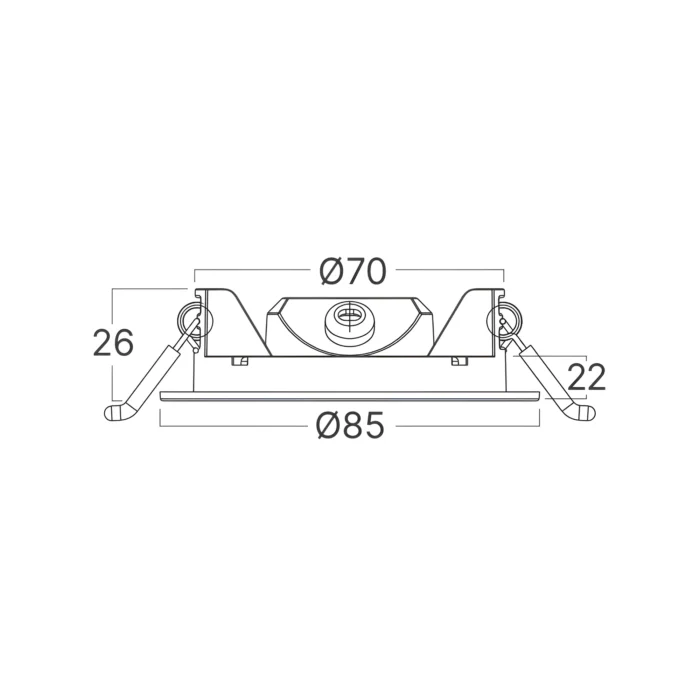 LED panel 4W 3u1 IP40 dimabilni ugradni crni krug