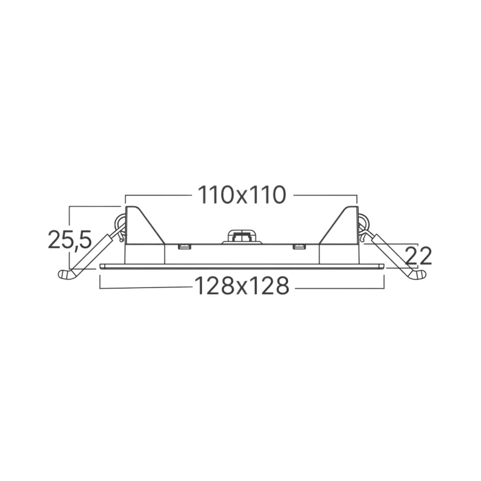 LED panel 6W 3000K IP40 ugradni beli kvadrat