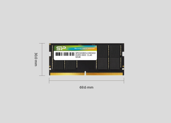 RAM SODIMM DDR5 16GB 5600MHz SiliconPower SP016GBSVU560F02