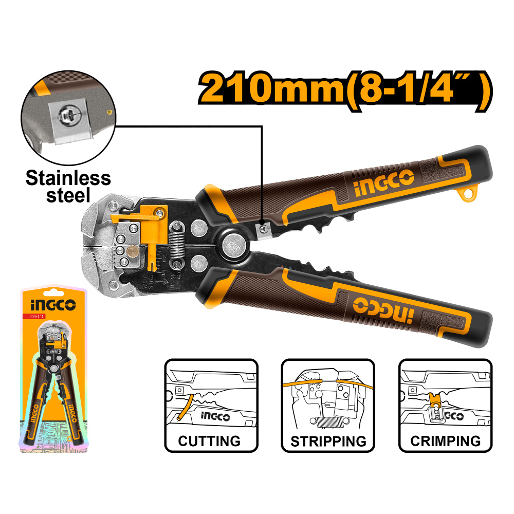 HWSP102418 KLEŠTA ZA SKIDANJE IZOLACIJE 210MM 3U1 SUPER INGCO
