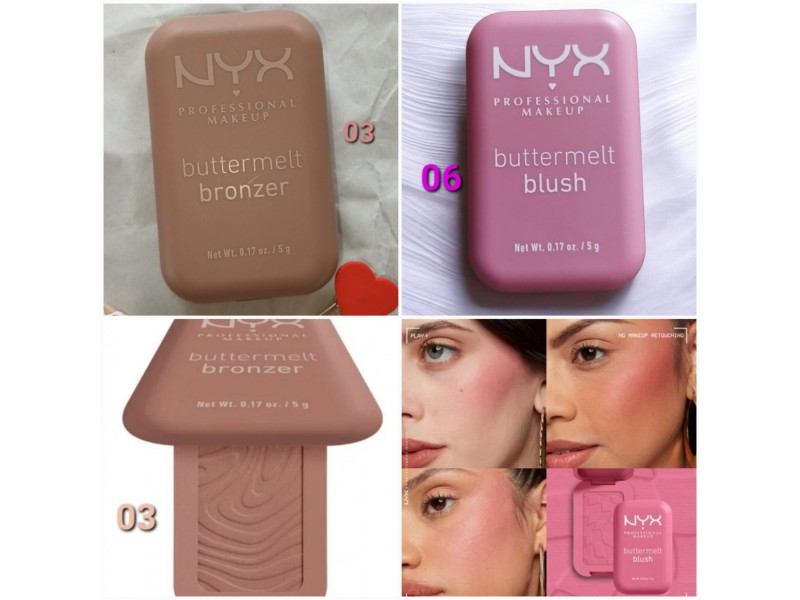 NYX Buttermelt bronzer 03 - Nyx Butt. rumenilo 06 NOVO