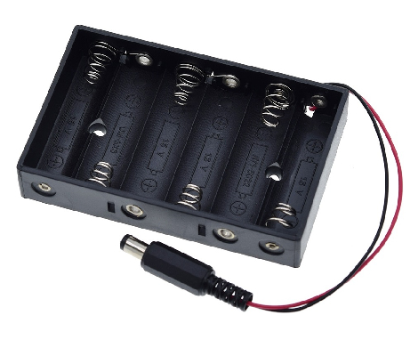Kućište baterijsko za 6x AA LR06/R6 sa DC utikačem 5.5 x 2.1mm 9V