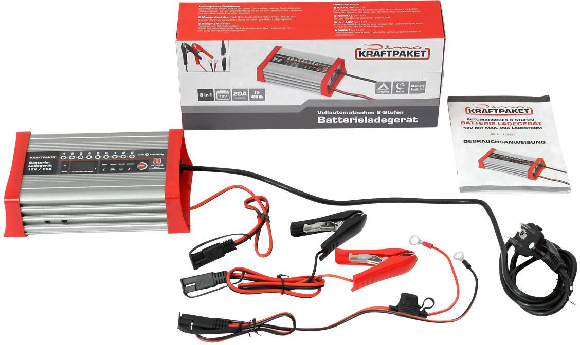Dino KRAFTPAKET automatski punjač 12 V 20 A do 400 Ah