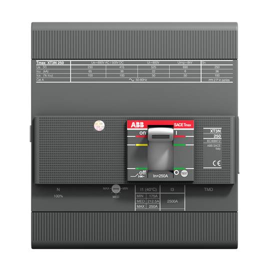 ABB XT3N 250 TMD 125-1 4-polni 1250 A (max) 250 A 220 V/AC, 690 V/AC