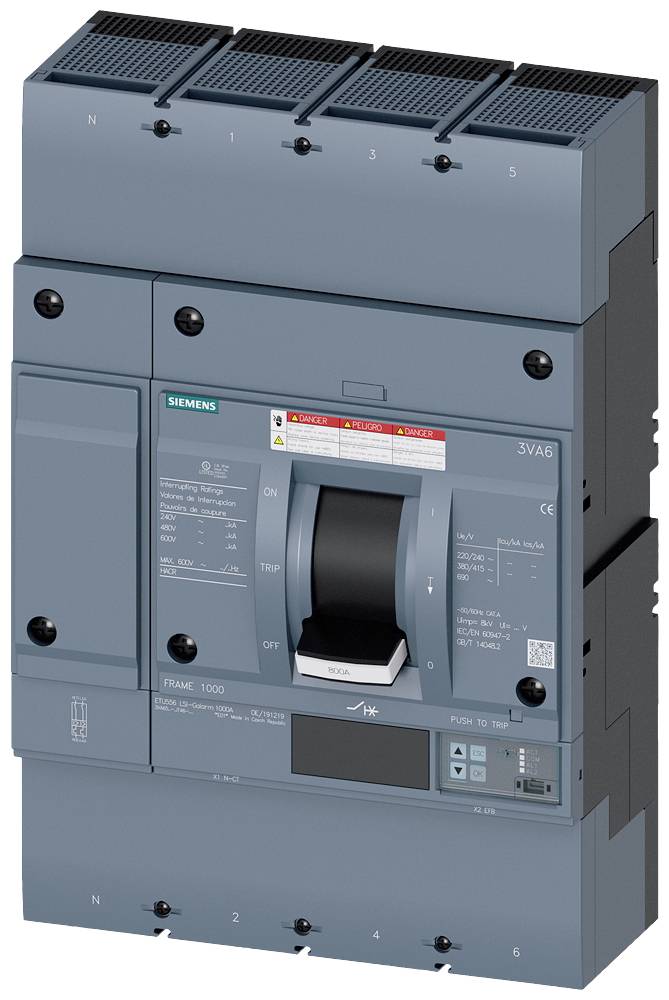 Siemens 3VA6580-5JT46-0AA0 automatski prekidač 4 pol. 800 A