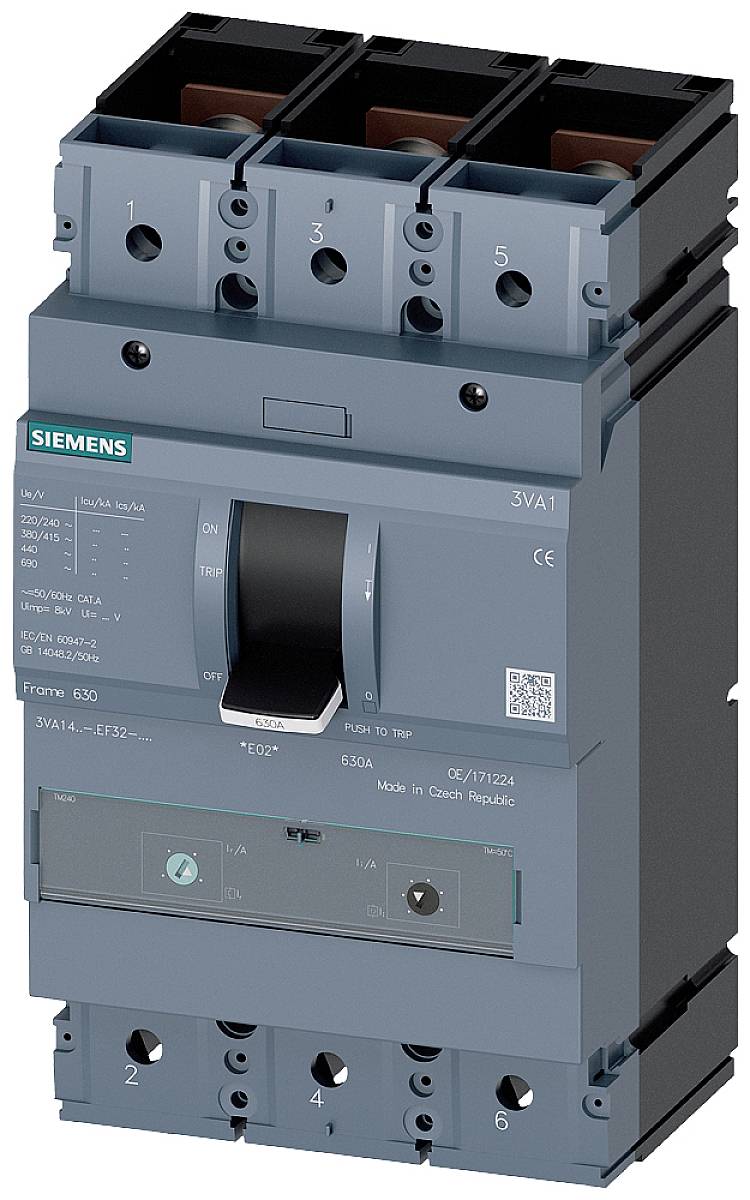 Siemens 3VA1463-6EF32-0AA0 automatski prekidač 3-polni 441 – 630 A