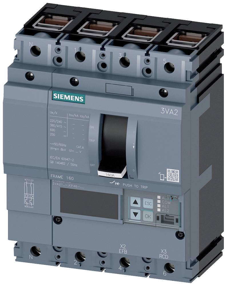 Siemens 3VA2140-6KP46-0AA0 automatski prekidač 4 pol. 40 A