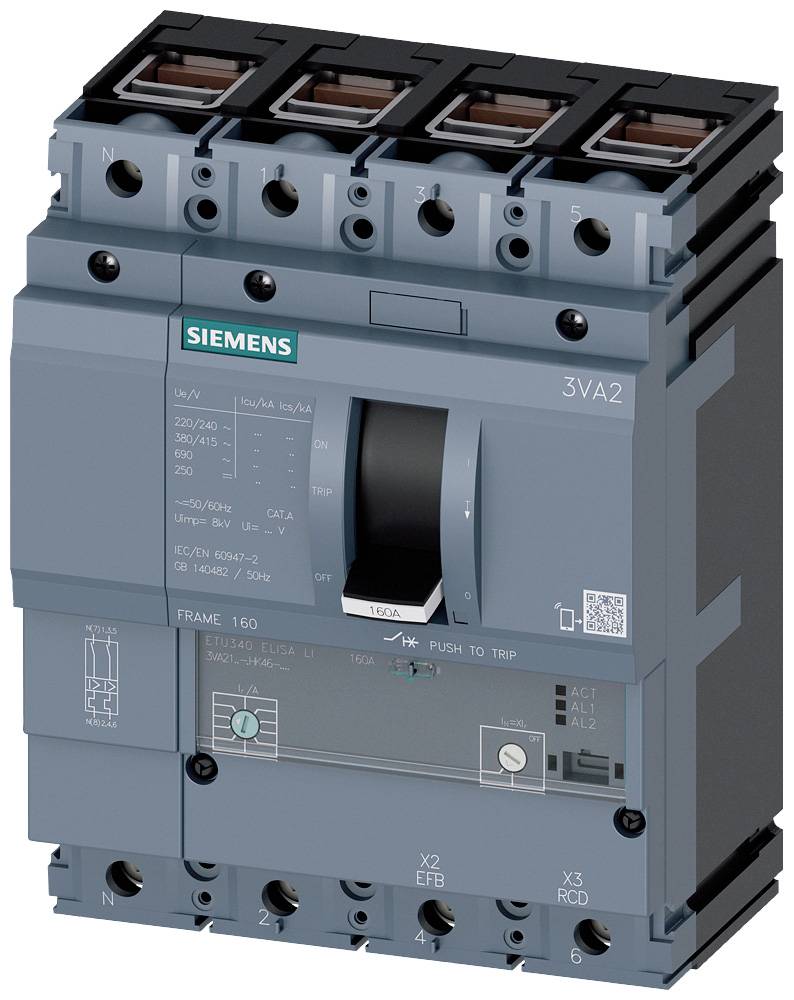 Siemens 3VA2163-6HK46-0AA0 automatski prekidač 4 pol. 63 A