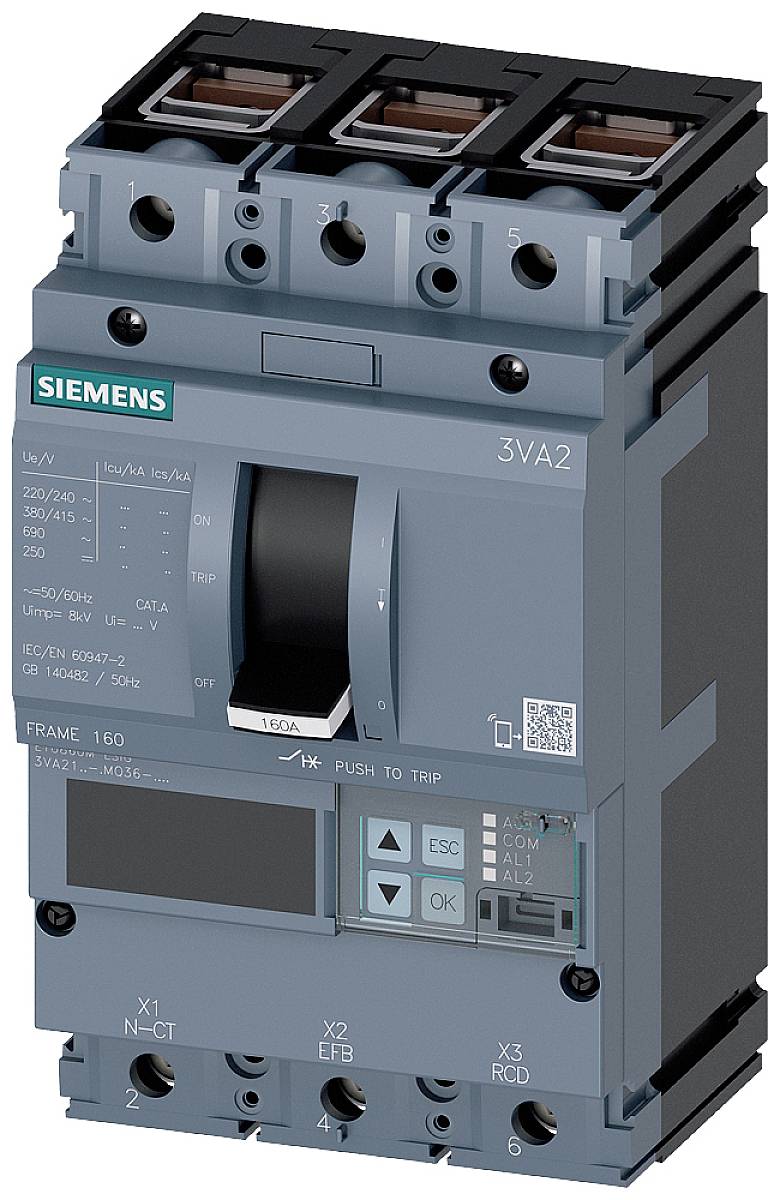 Siemens 3VA2163-5MQ36-0AA0 automatski prekidač 3 pol. 63 A