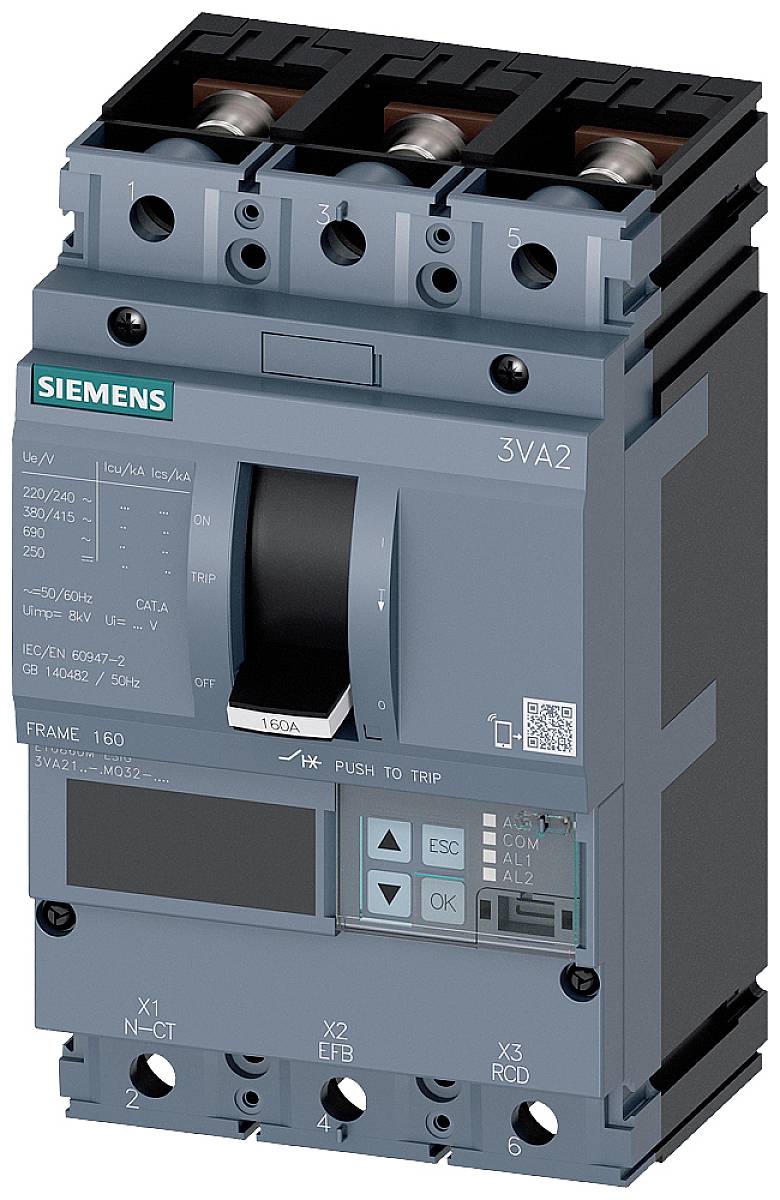 Siemens 3VA2163-5MQ32-0AA0 automatski prekidač 3 pol. 63 A