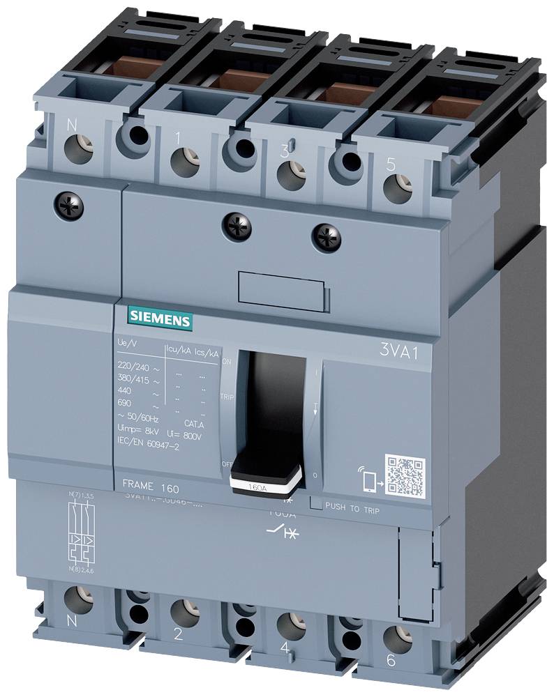 Siemens 3VA1180-6GD46-0AA0 automatski prekidač 4 pol. 80 A