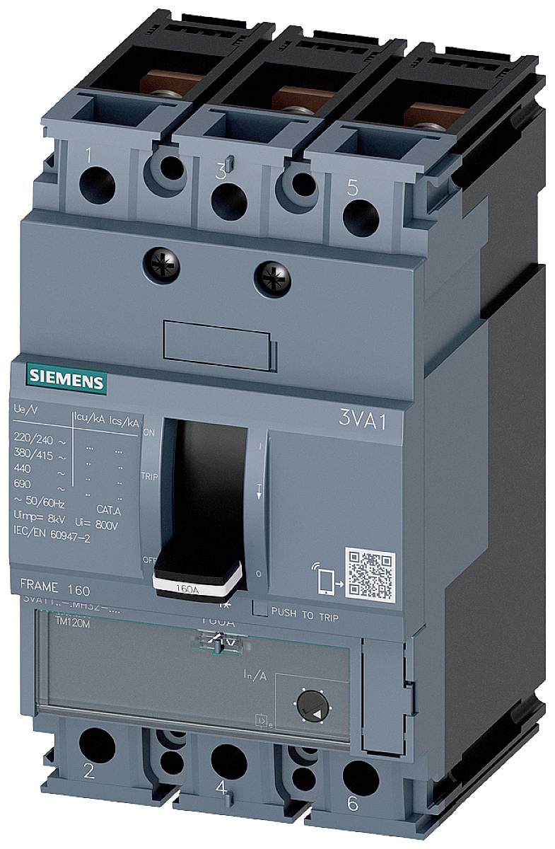 Siemens 3VA1120-5MH32-0AA0 automatski prekidač 3 pol. 20 A