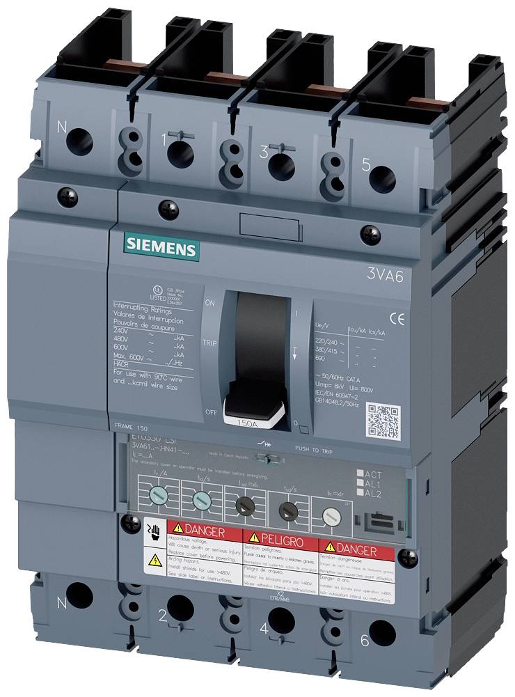 Siemens 3VA6110-5HN41-2AA0 automatski prekidač 4 pol. 100 A