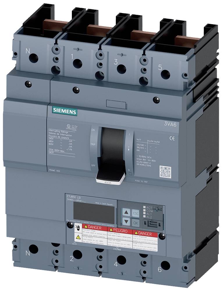 Siemens 3VA6340-5KP41-0AA0 automatski prekidač 4 pol. 400 A
