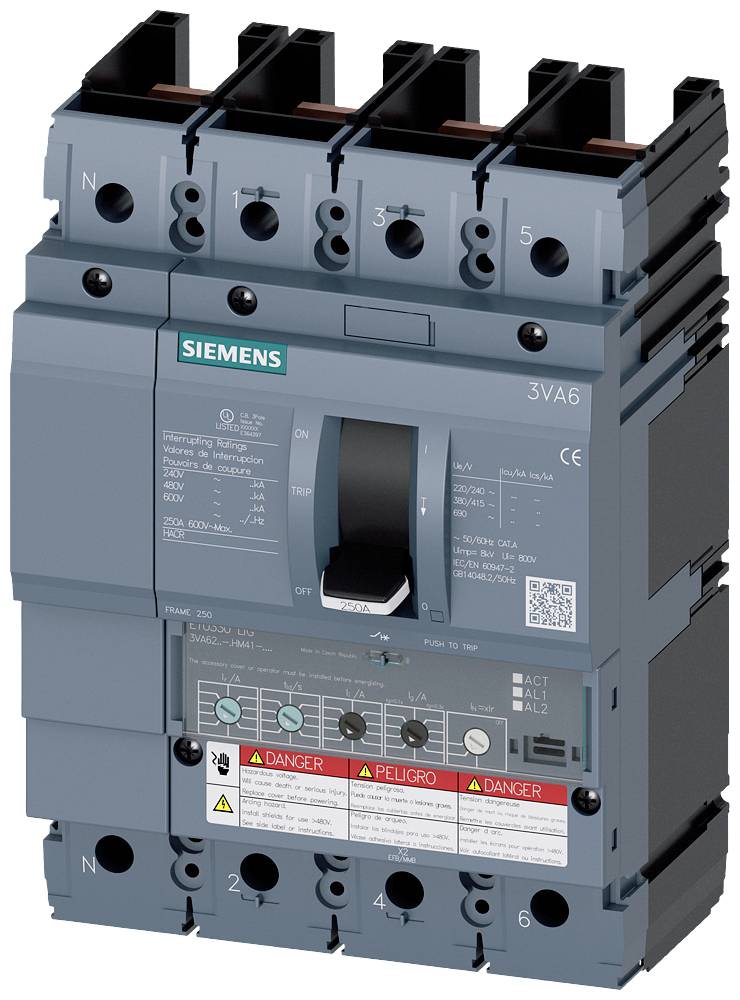 Siemens 3VA6210-8HM41-0AA0 automatski prekidač 4 pol. 100 A