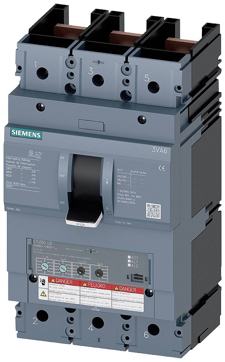 Siemens 3VA6460-8HN31-0AA0 automatski prekidač 3 pol. 600 A