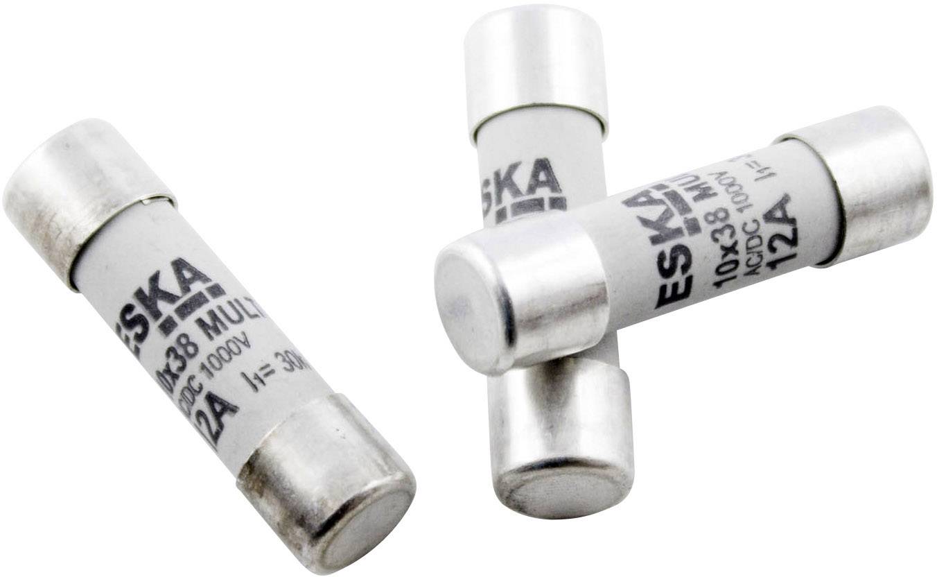 ESKA 1038631 Izvedba:keramicka cev Nazivni napon (detalji):500 V (precnik x duzina) 10.3 mm x 38 mm 20 A 120 kA