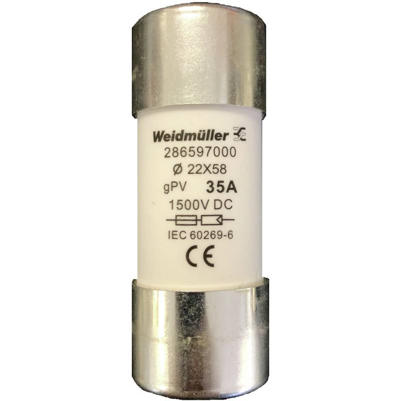 Weidmuller FUSE WSFL 22X58 35A 1K5V GPV