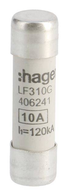 Hager LF310G Size:10×38 mm (prečnik x dužina) 10 mm x 38 mm