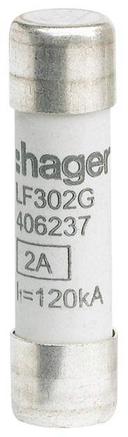 Hager LF302G Size:10×38 mm (prečnik x dužina) 10 mm x 38 mm