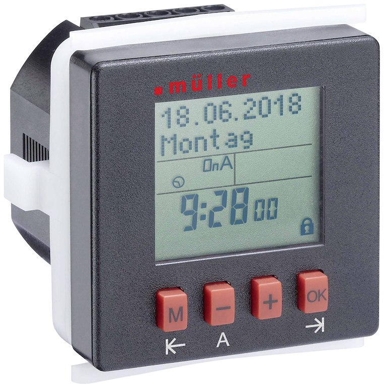 Müller SC2410pro satni prekidač za montažu na prednju ploču 8 A, 230 V/AC