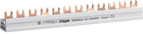 Hager KDN463A fazni tir 3P + N 10q 12mod vilice 4-polni 63 A