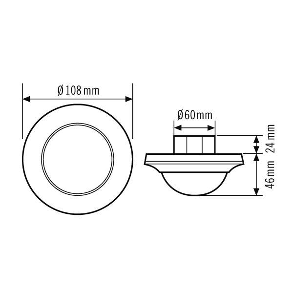 ESYLUX EP10055546 poklopac za detektor pokreta IP20