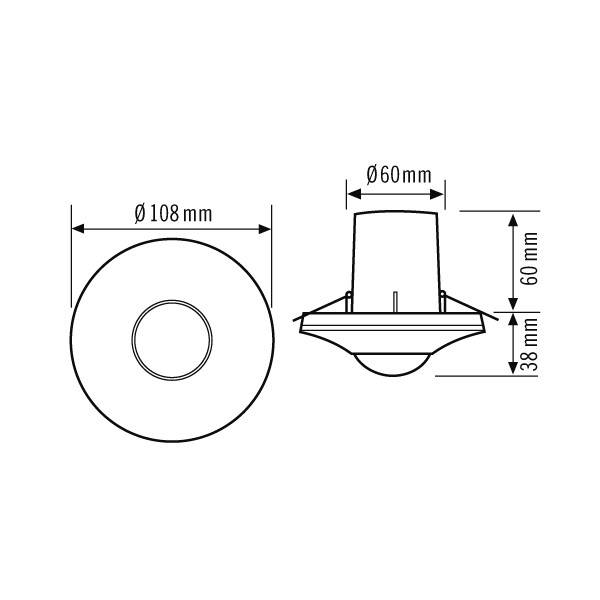 ESYLUX EP10055539 poklopac za detektor pokreta IP20
