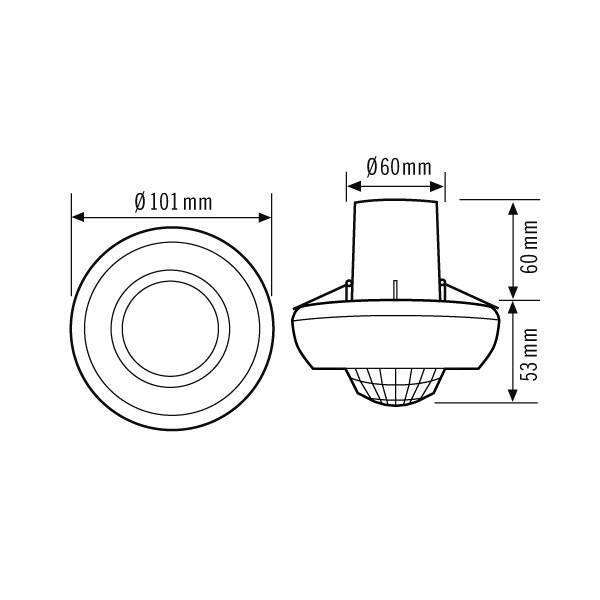 ESYLUX EB10431715 poklopac za detektor pokreta IP40