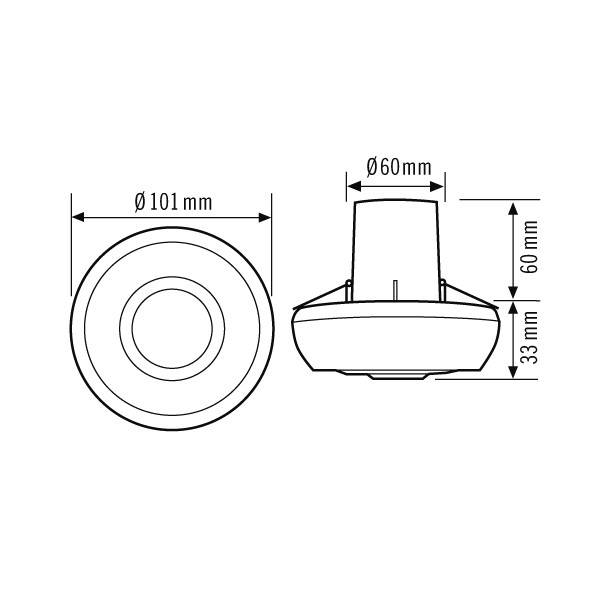 ESYLUX EB10431722 poklopac za detektor prisustva IP40