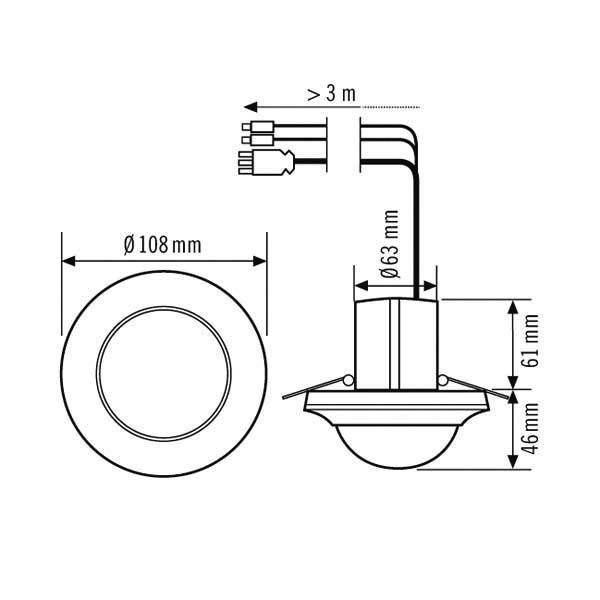 ESYLUX EP10427374 poklopac za detektor prisustva bela