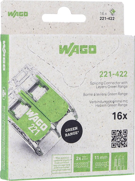 WAGO 221-422/995-016 priključna stezaljka (pak. 288 kom)