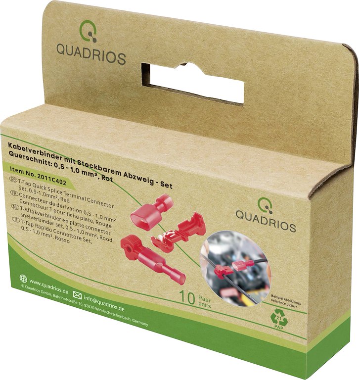 Quadrios 2011C402 odvojna spojnica 1 mm² 2-polna (pak. 20 kom)