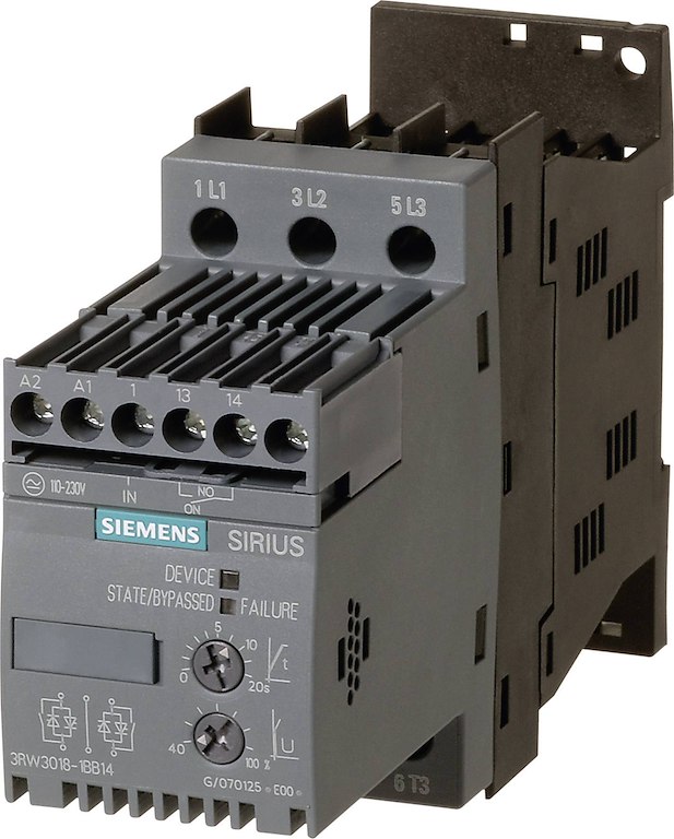 Siemens 3RW3018-1BB14 meki starter 200V-480 17.6 A 7.5 kW 400 V IP20